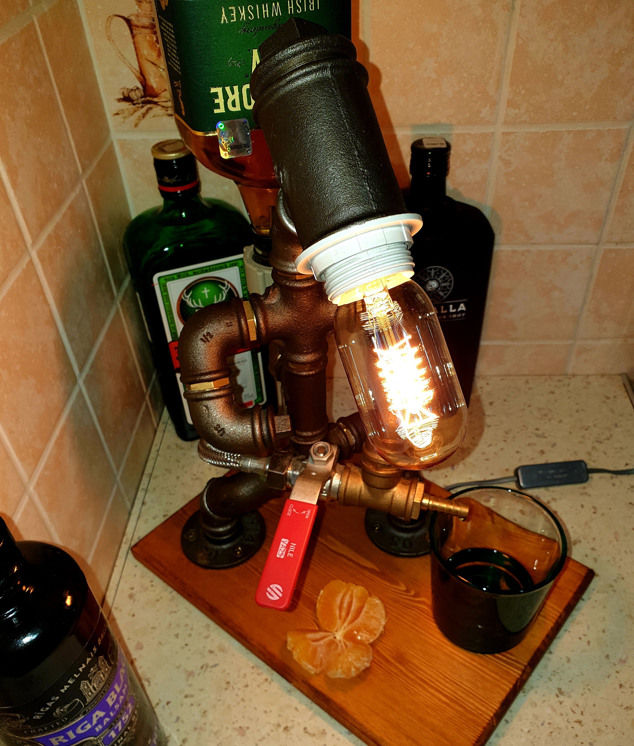 Firefighter Alcohol Liquor Whisky Dispenser, Gift for Him, Steampunk ...