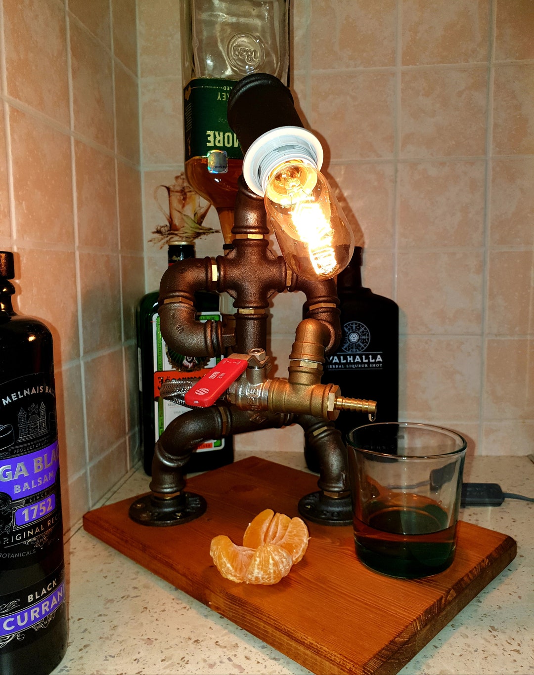 Firefighter Alcohol Liquor Whisky Dispenser, Gift for Him, Steampunk ...