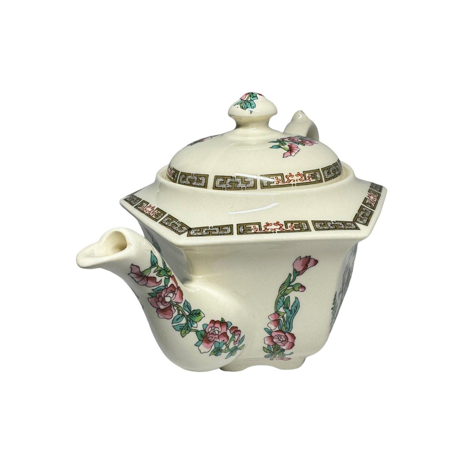 Vintage Sadler Indian Tree Teapot, Hexagonal Shape, 1930s, 4-cup Made ...