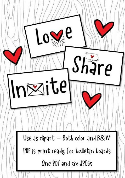 Love, Share, Invite - Etsy