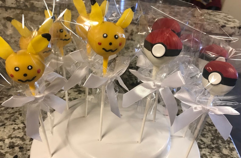 Pikachu Pokeball Cake Pops - Etsy
