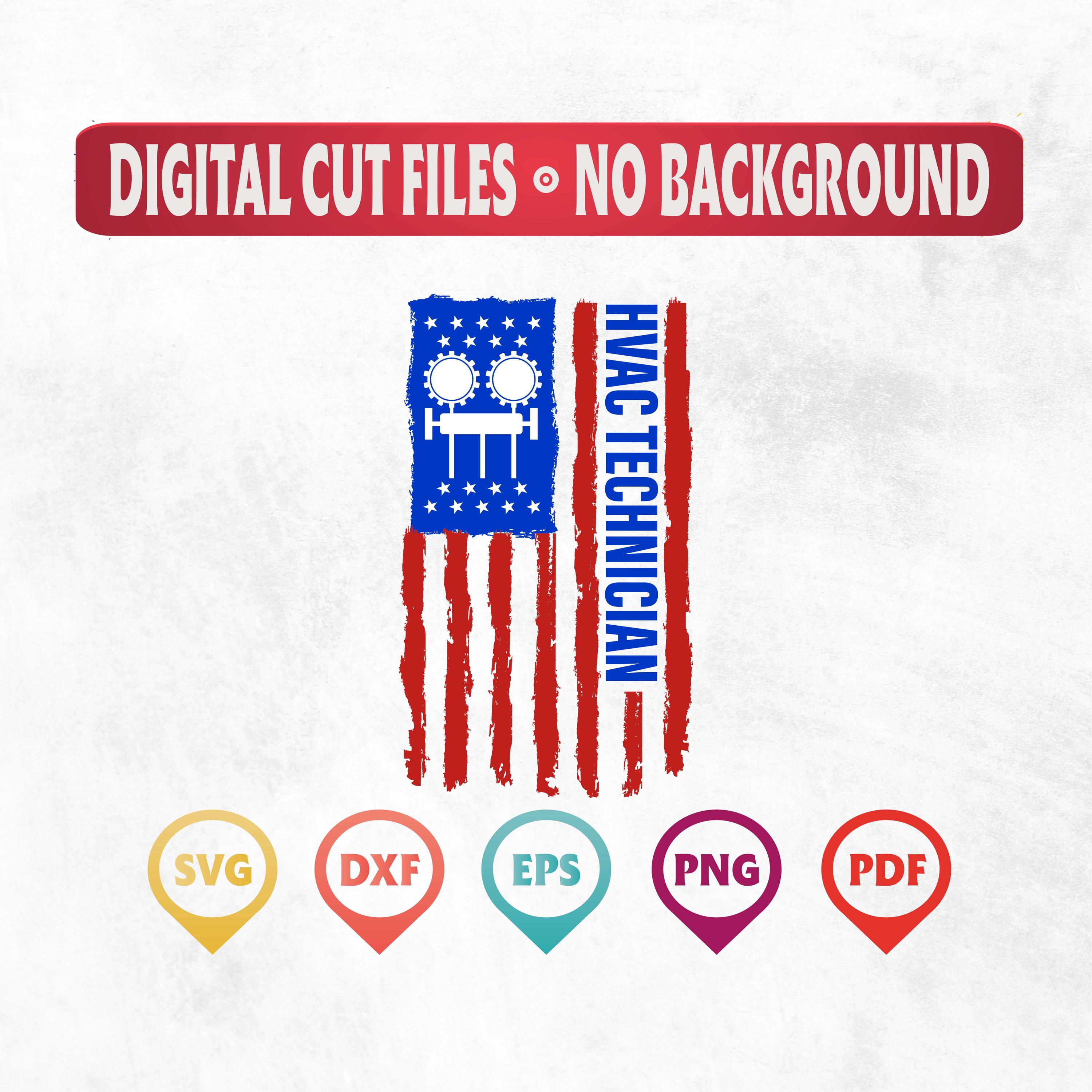 HVAC Tech American Distressed Flag Svg, HVAC Technician Svg, Heating ...