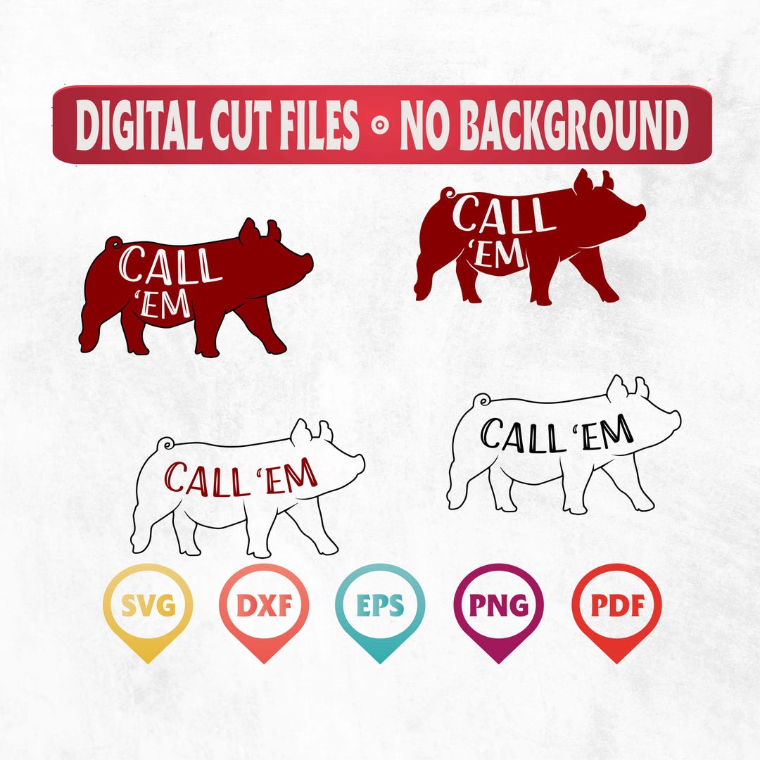 Call ‘em Pigs, Svg Png File, Arkansas Football, Arkansas Mascot, Mascot ...