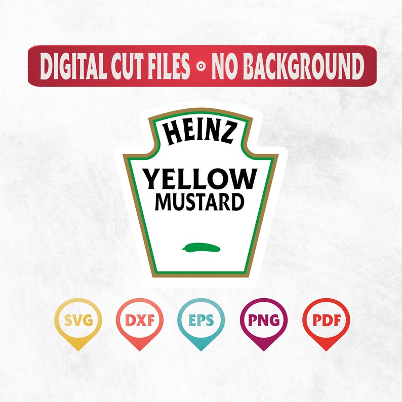 Yellow Mustard Digital Cut File, Print File SVG, Silhouette Svg ...