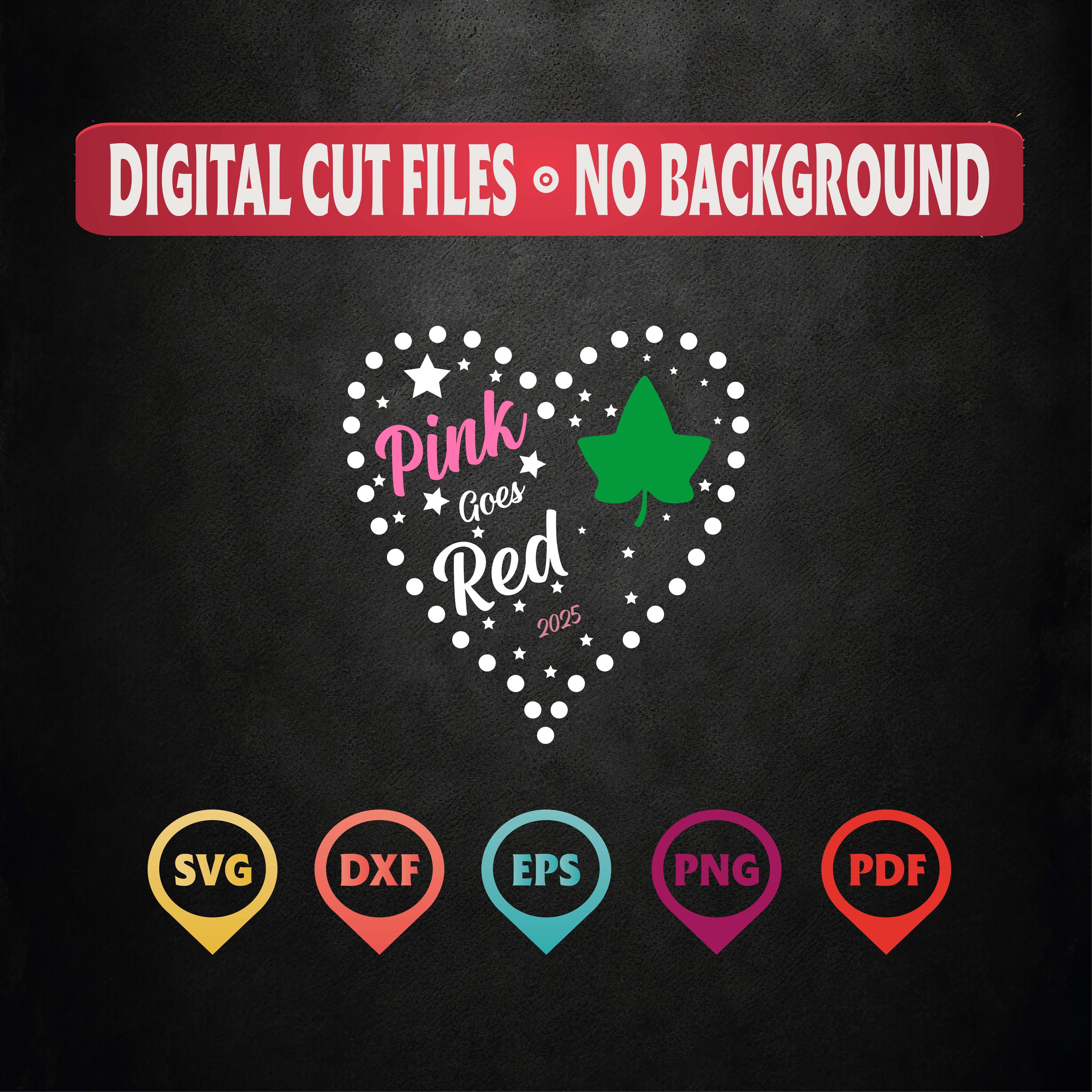 Pink Goes Red 2025, Svg Png File, Alpha Kappa, Alpha SVG PNG, Pink and ...