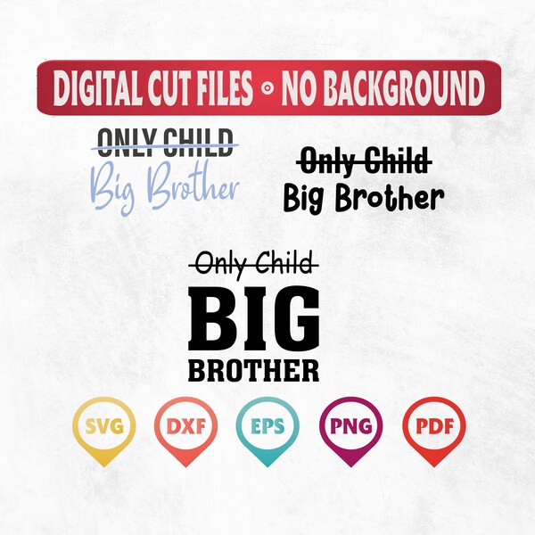 Only Child Big Brother Png - Etsy