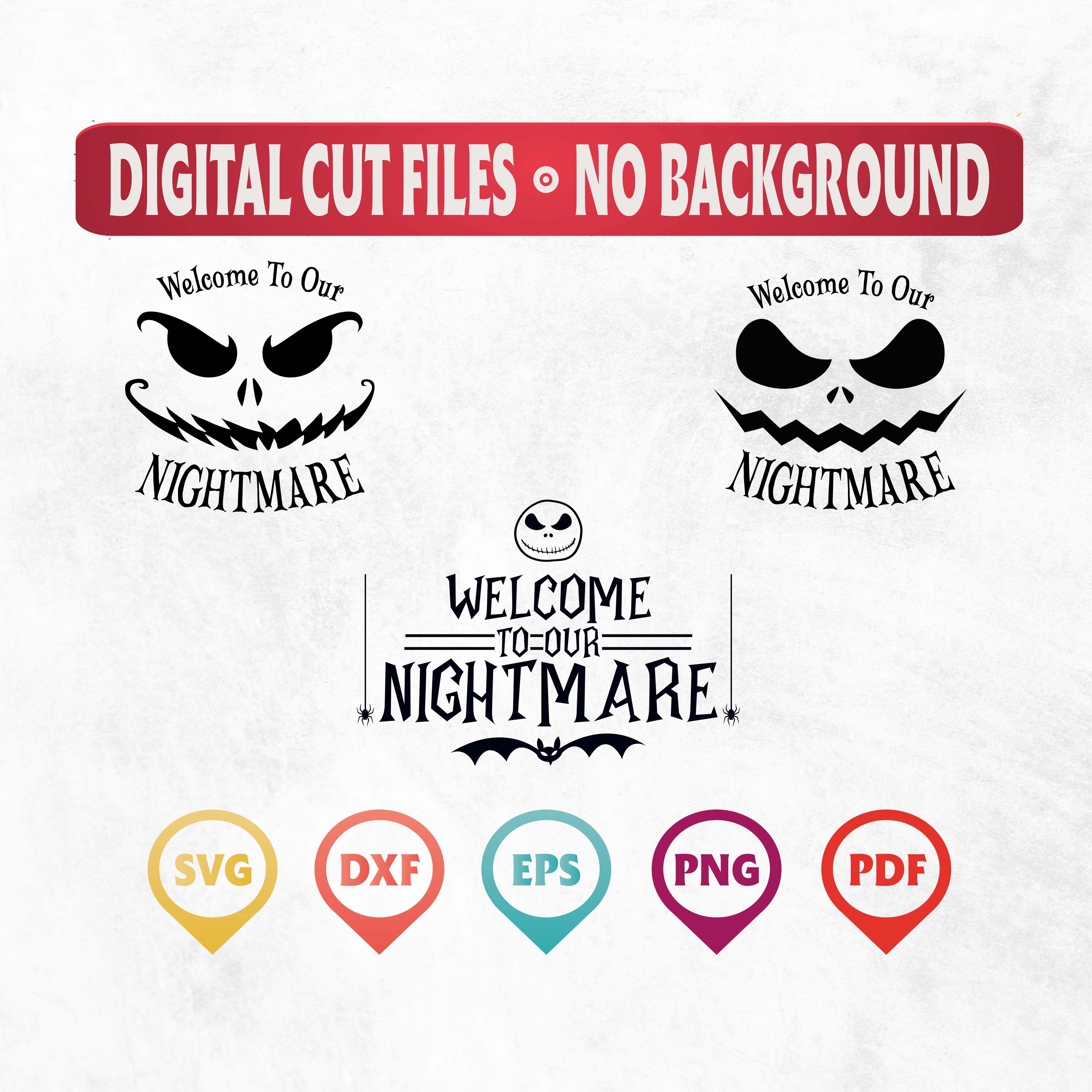 Welcome to Our Nightmare Svg, Halloween Cut Files, Jack and Sally Svg ...
