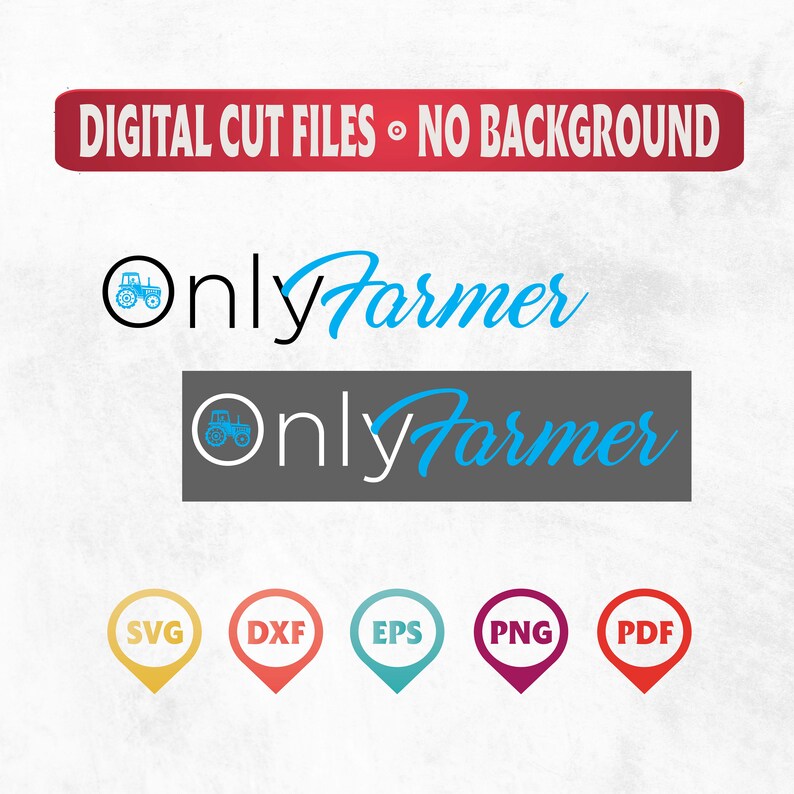 Only Farmer SVG: Tractor Clipart, Cut File (digital Download) - Etsy