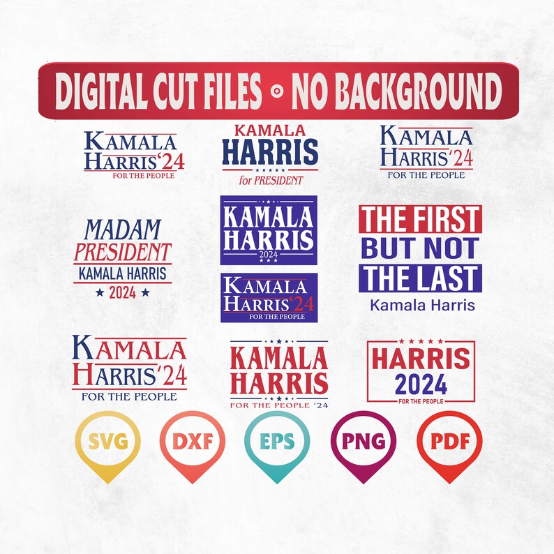 Kamala Harris 24 Svg, For The People Svg, Kamala Harris 2024, Madam ...