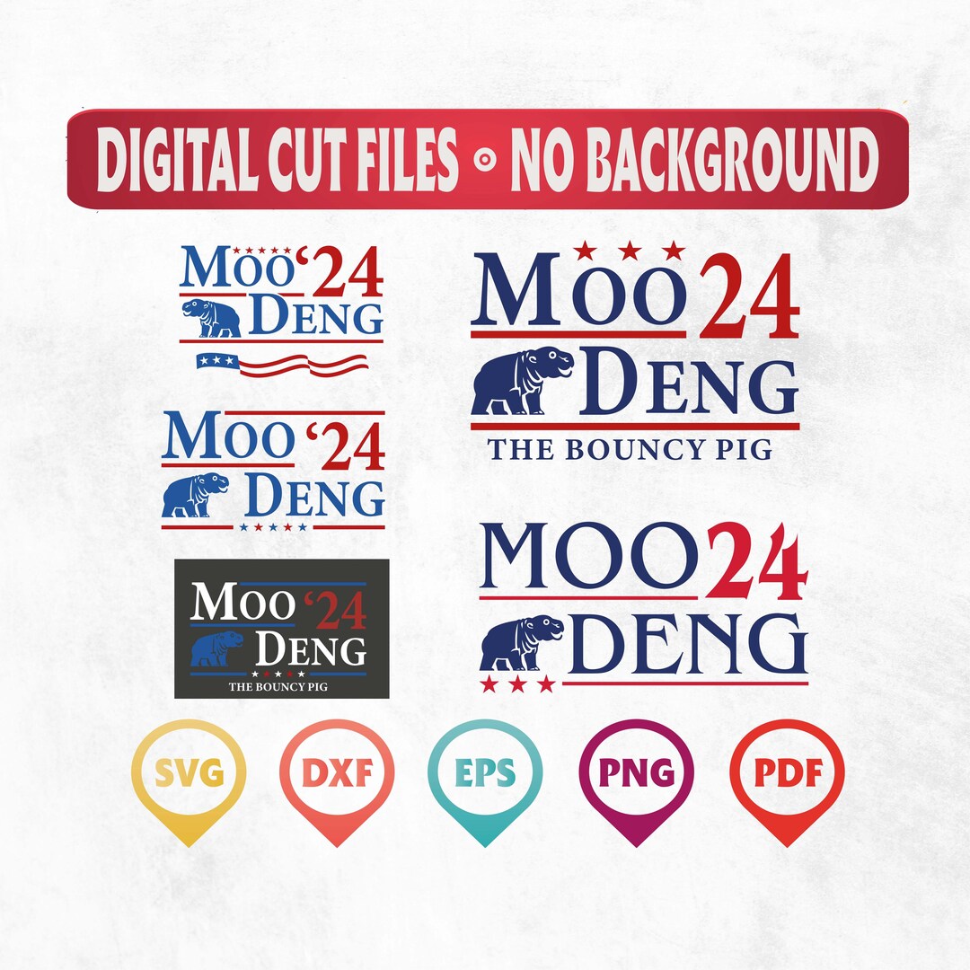 Moo Deng 2024 Svg, Svg Png File, the Bouncy Pig, Baby Pygmy ...