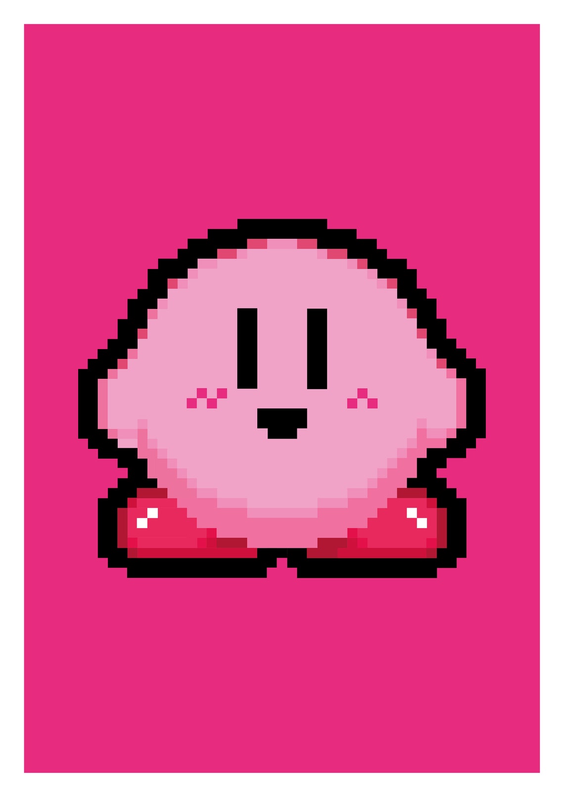 Kirby Poster Design Digital Download Print Kirby Wall Art Retro Game ...