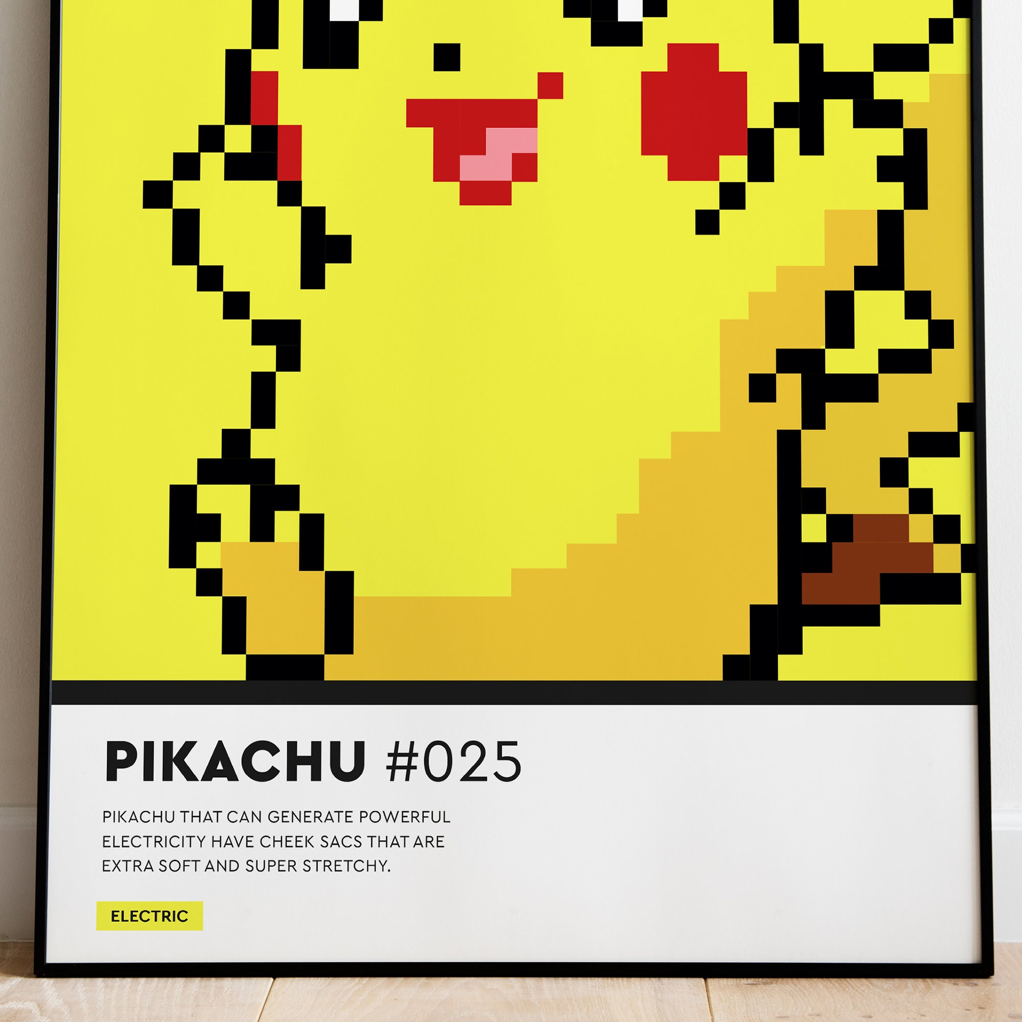 Pikachu Poster. Pokemon Type Poster Download and Print - Etsy