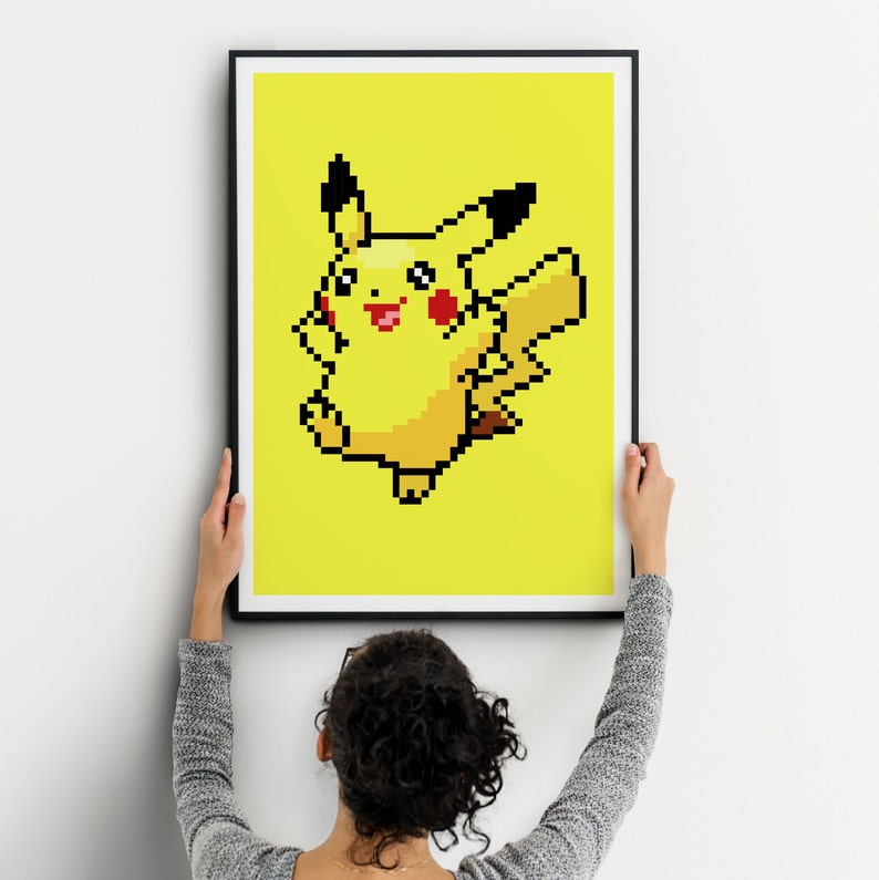 Pikachu Pokemon Digital Download Poster. Pokemon Poster | Etsy