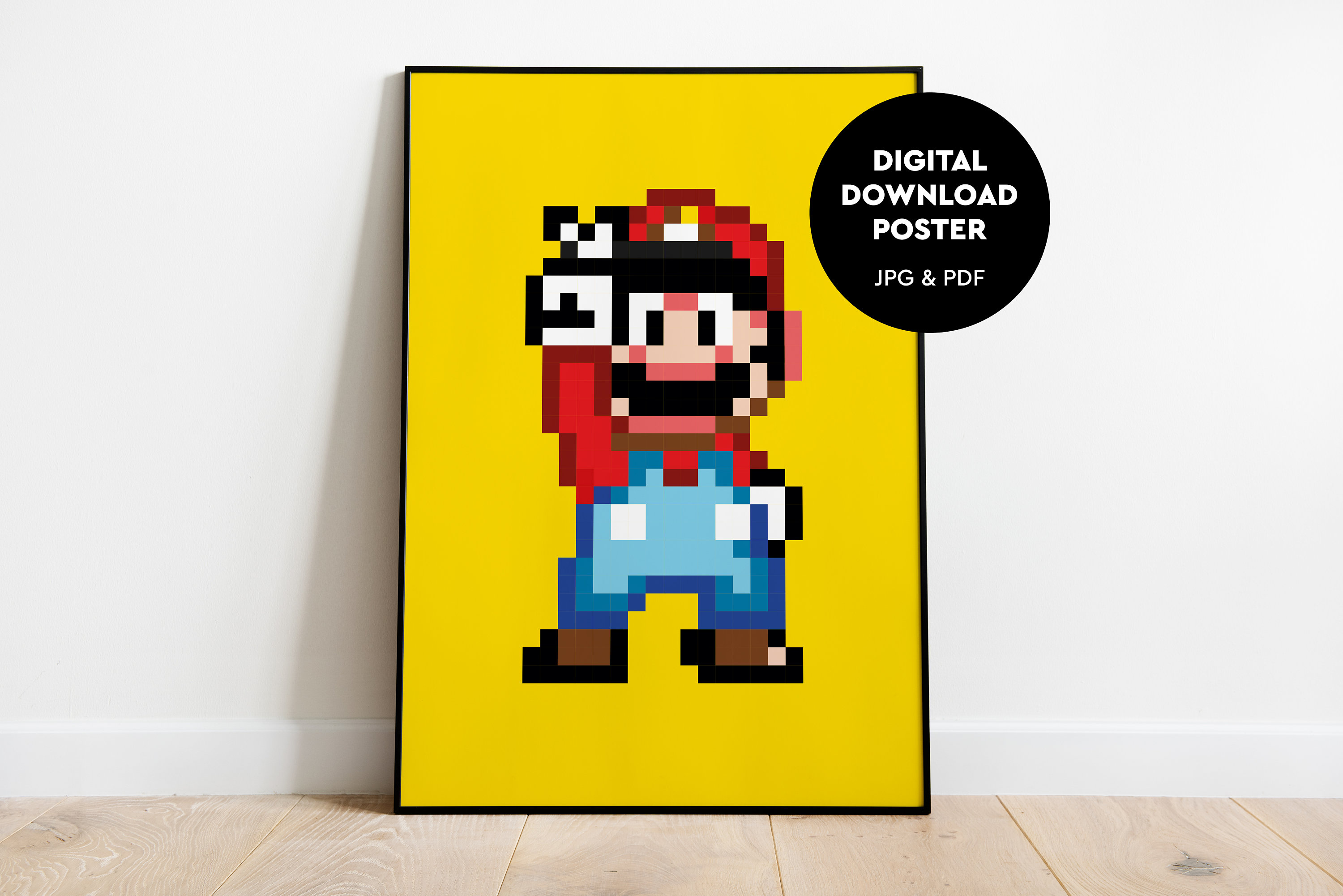 Super Mario Retro Gaming Poster Download, Mario Bedroom Poster Digital ...
