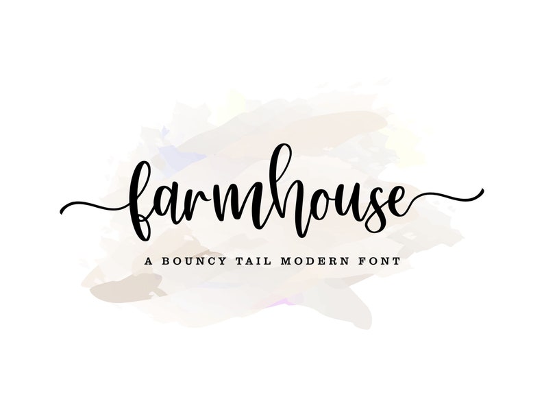 Farmhouse Font Bouncy Font, Font With Tail, Craft Fonts, Bridesmaids ...