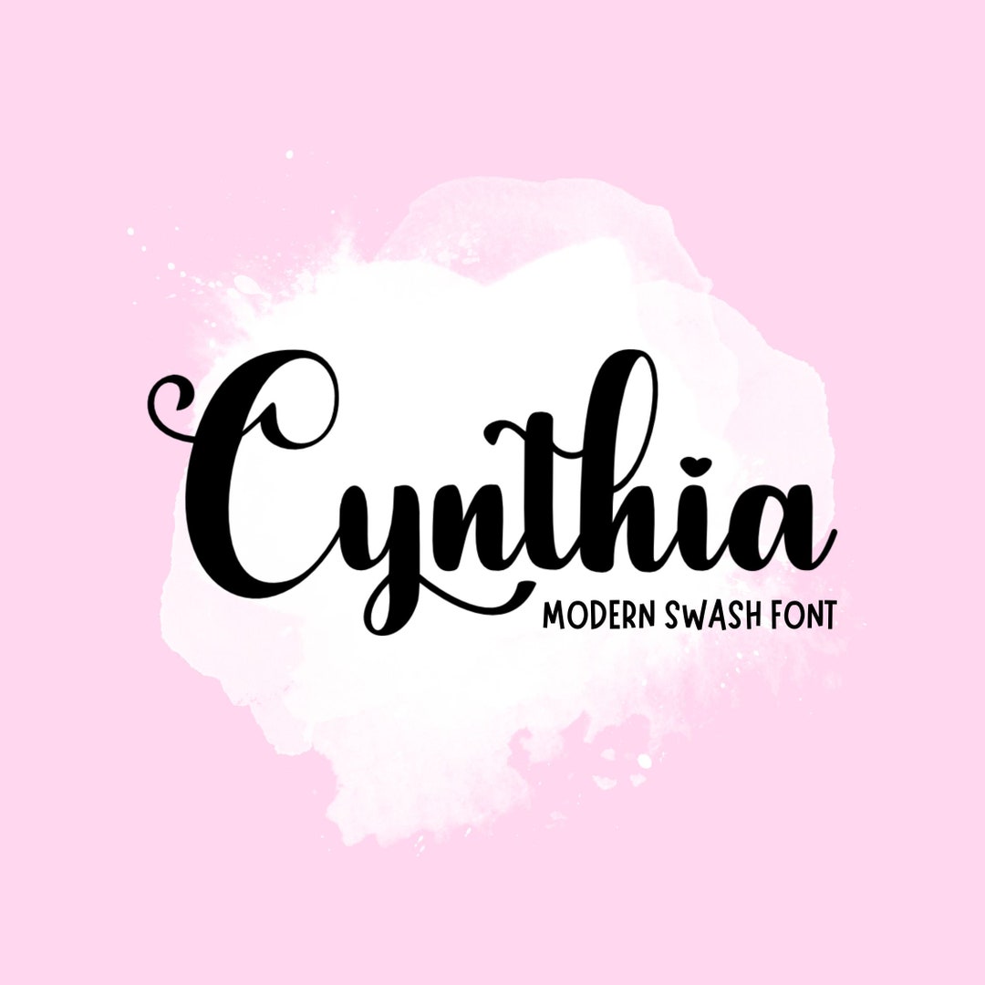 Cynthia Calligraphy Font Font With Swash Romantic Font - Etsy Australia