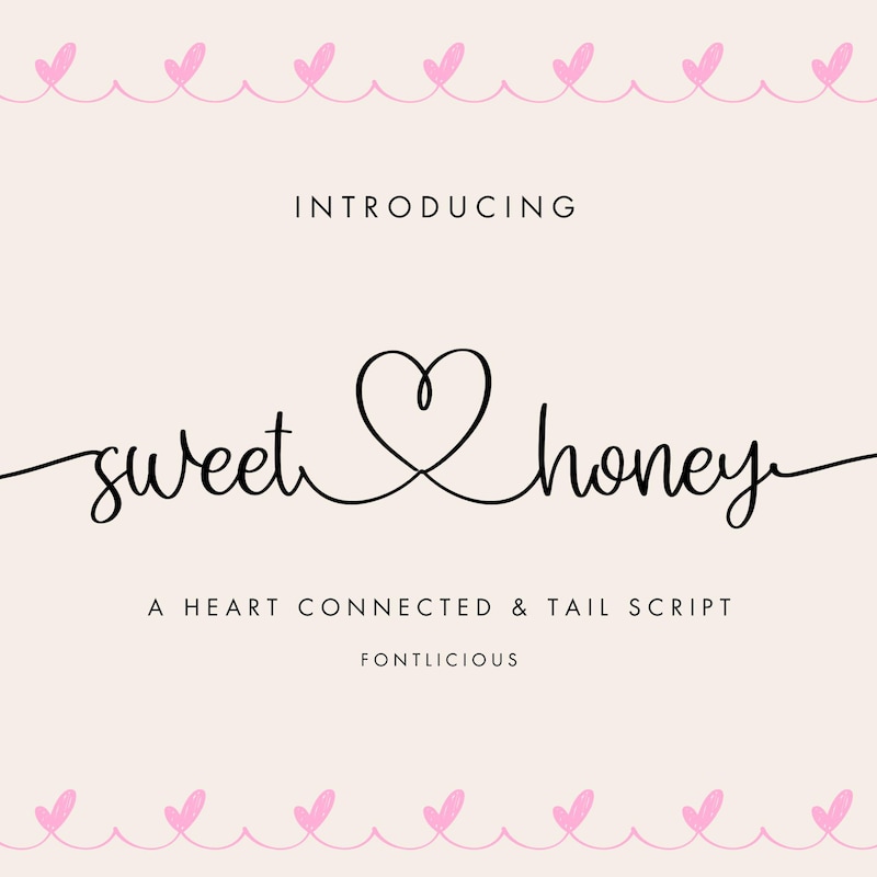 Heart Font - Etsy