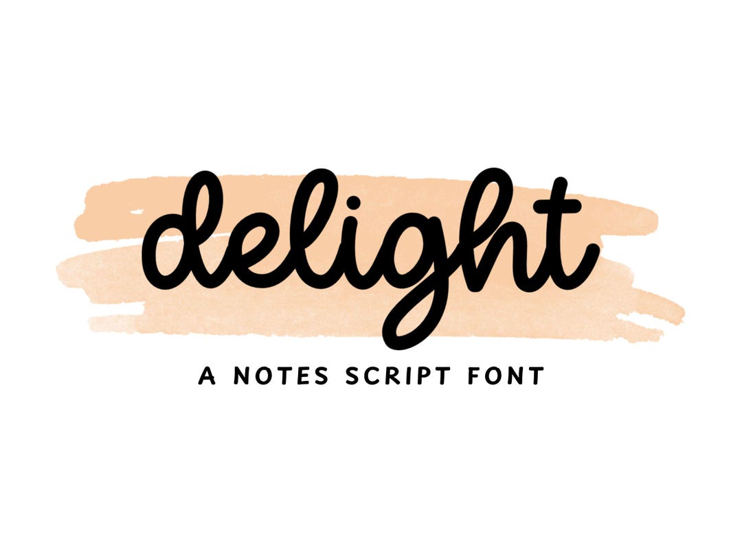 Delight Font | Handwritten Script Font, Goodnotes Font, Calligraphy ...