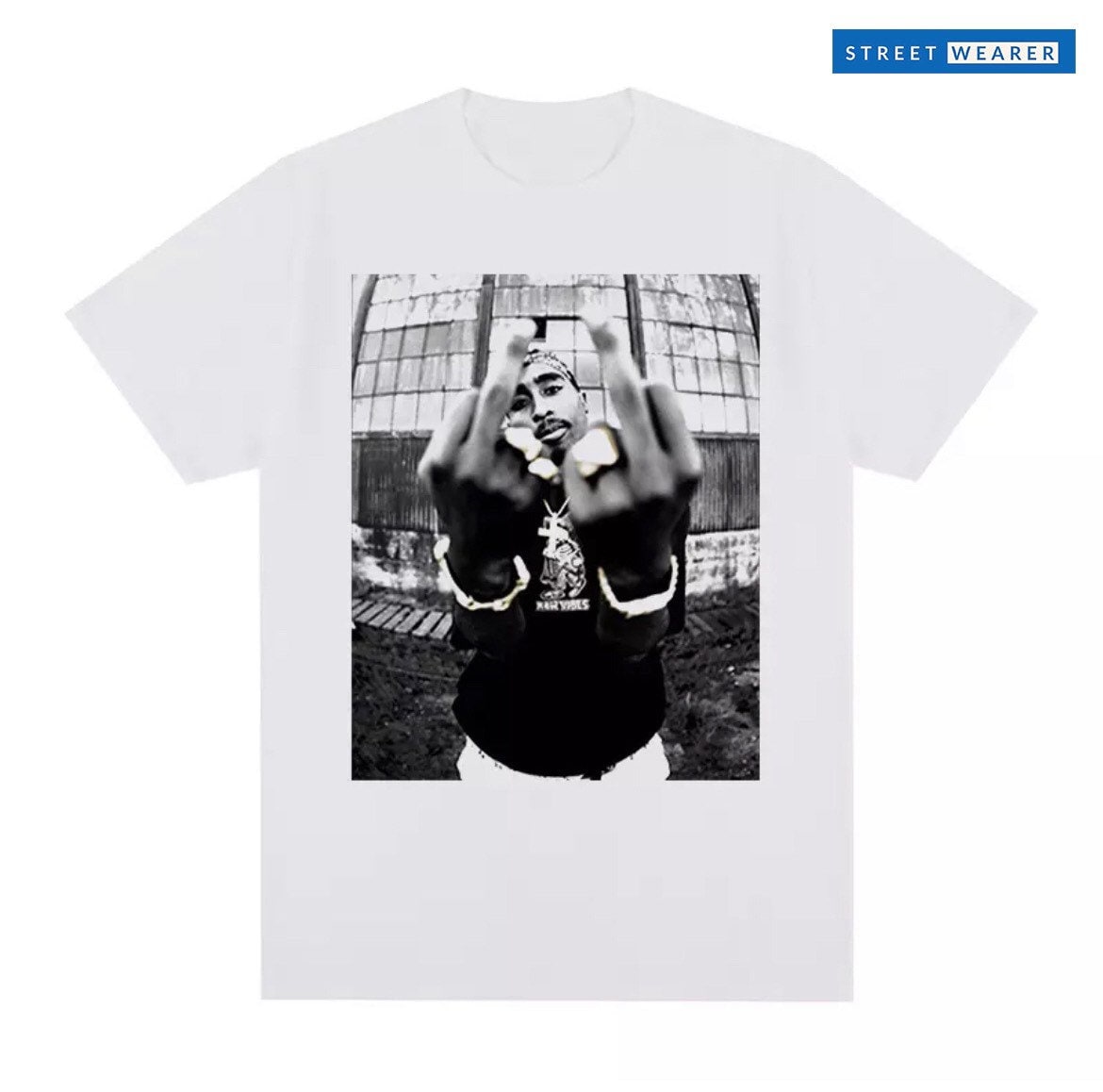 Tupac Middle Finger Shirt