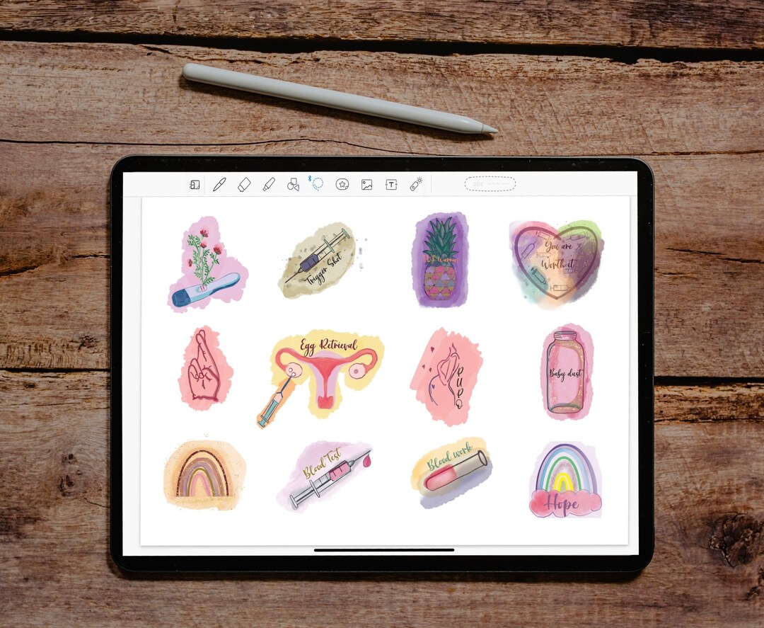 IVF Digital Stickers, Goodnotes, Ivf Planner Printable Ivf Stickers ...