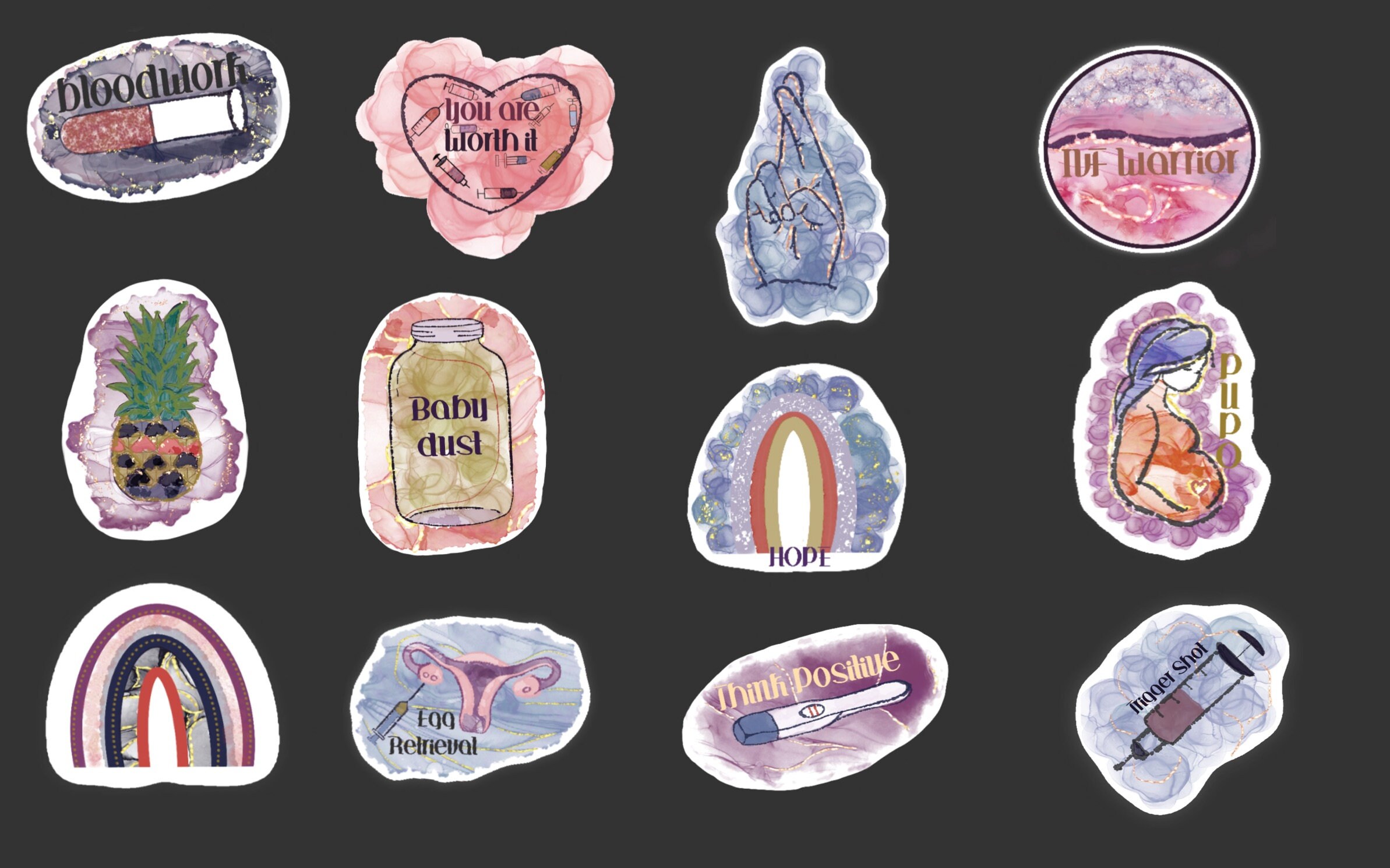 Ivf Planner Printable Ivf Stickers Fertility Stickers - Etsy