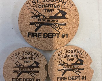 Car Coasters Fire Fighter - Etsy