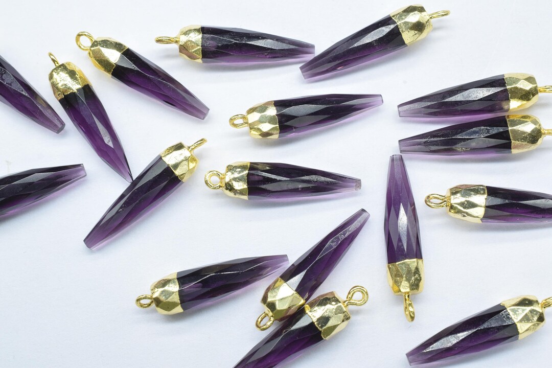 Amethyst Pencil Connector,amethyst Spike Pendant Necklace Jewelry ...
