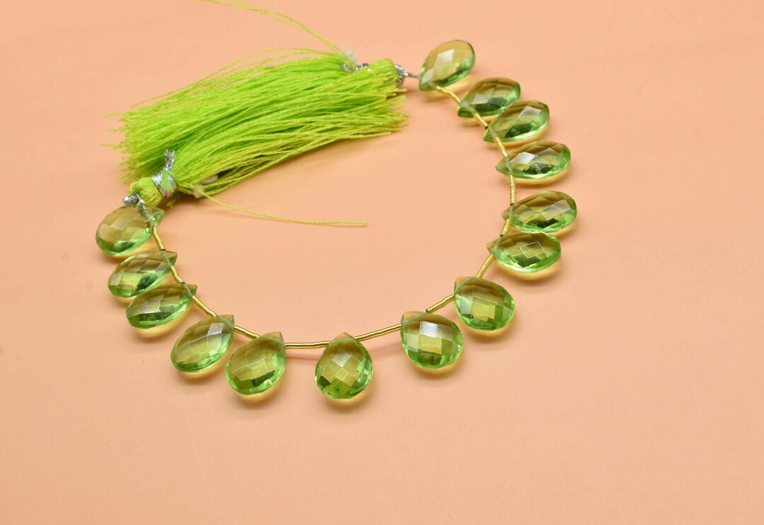 Peridot Gemstone 9x13mm Teardrop Shape Beads, Peridot Briolette's ...