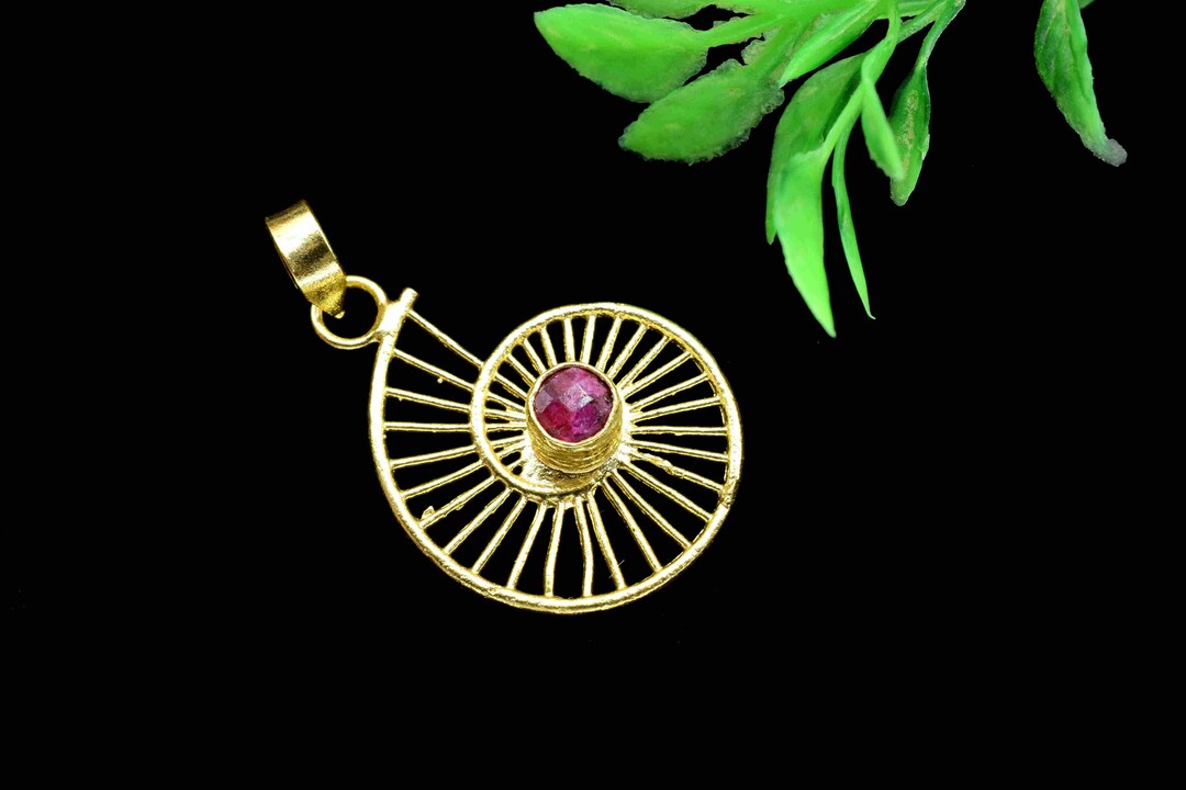 Natural Genuine Ruby 8mm Round Shape Pendant for Woman,red Gemstone ...