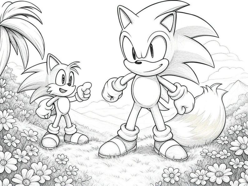 Sonic Colouring Book - Etsy