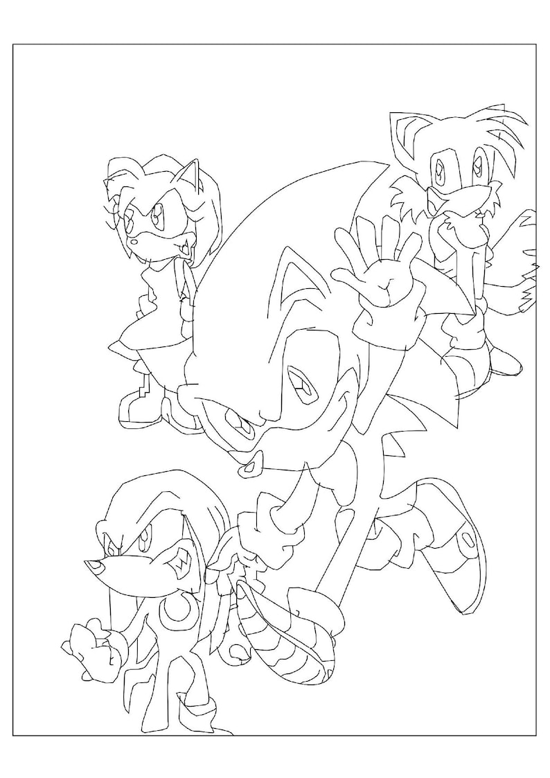 Sonic the Hedgehog Coloring Book - Etsy