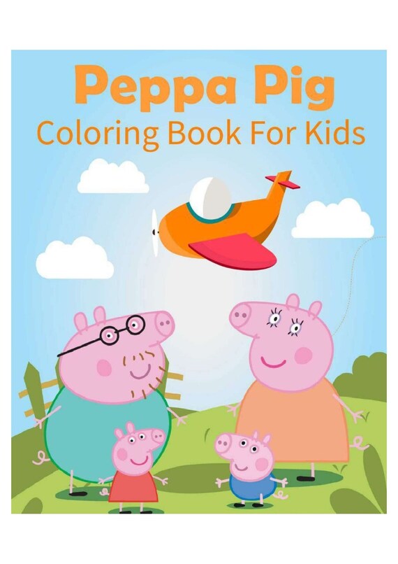 Peppa Pig Coloring Book | Etsy