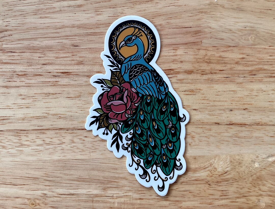 Peacock Sticker - Etsy