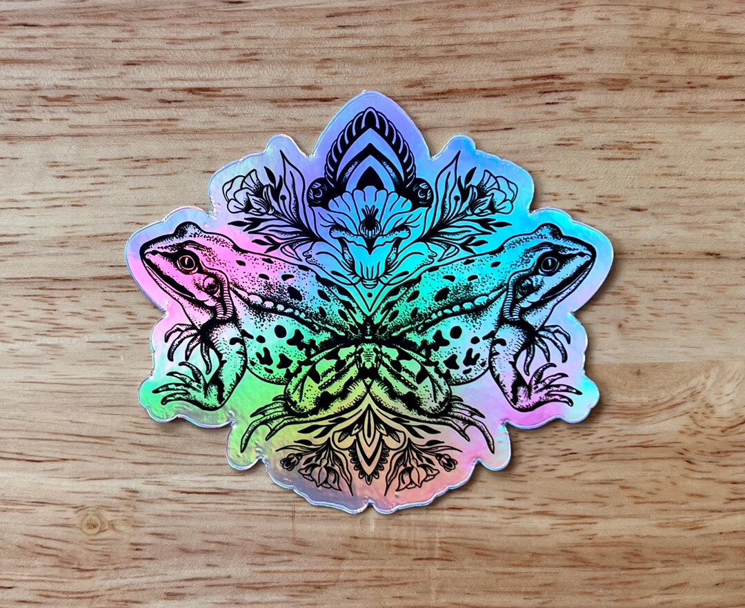 Frogs Holographic Sticker - Etsy
