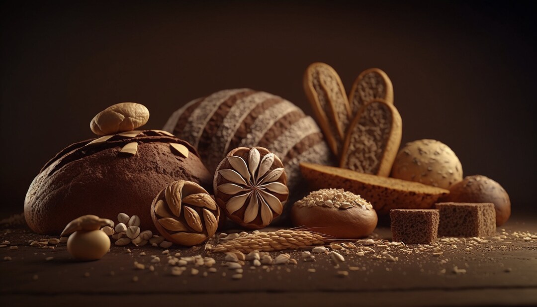 Bread Wall Art to the Kitchen, Bakery, Cafe or Restaurant. Digital AI ...