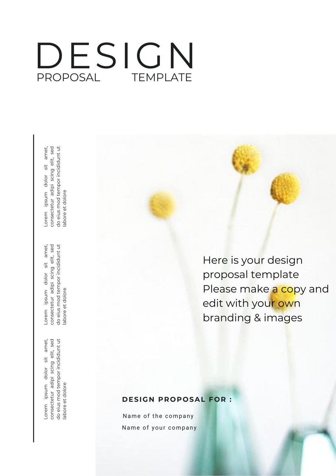 Professional Design Proposal Template for Canva - Elegant ...