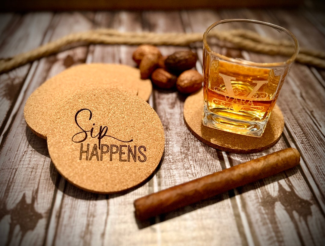 PERSONALIZED BULK COASTERS, Custom Cork Coaster for Company Monogram ...