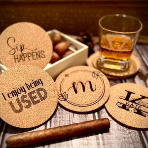 PERSONALIZED BULK COASTERS, Custom Cork Coaster for Company Monogram ...