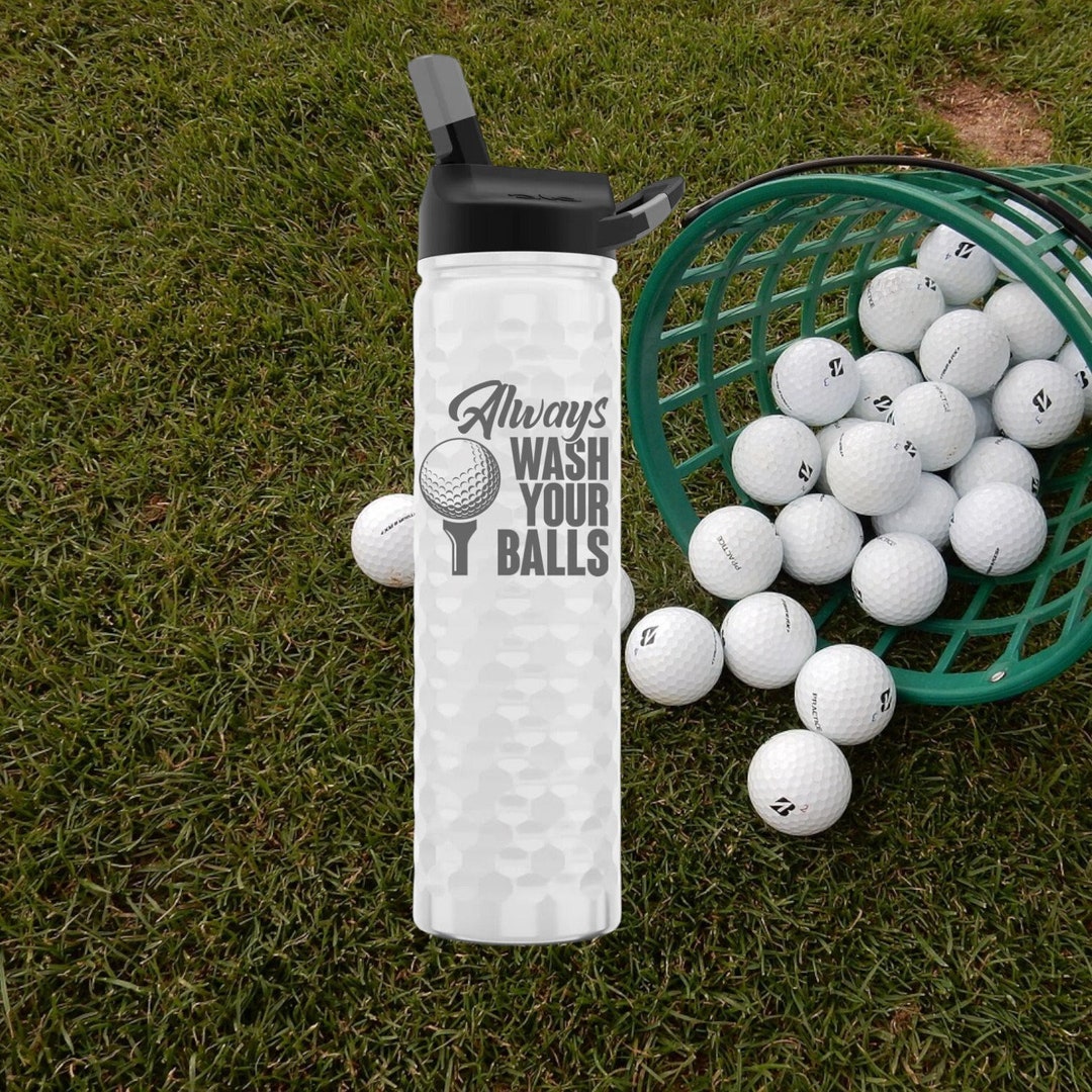 New SIC Golf White Dimple Water Bottle, Engraved Water Bottle ...