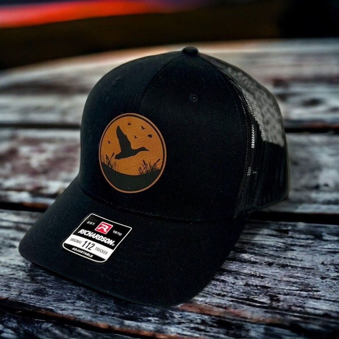 Duck Richardson 112 Hat, Duck Hat, Duck Leather Patch Hat, 2024 Fathers Day Gifts, Duck Patch ...