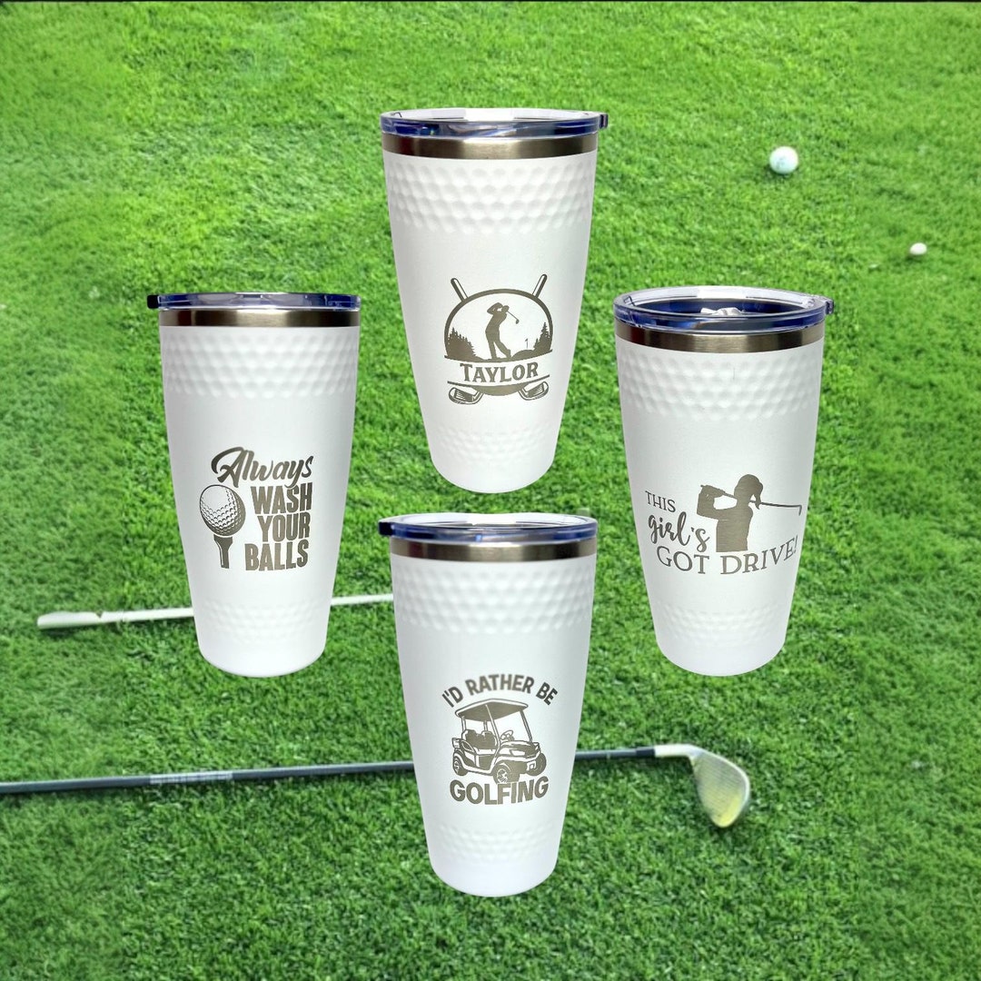 Personalized Golf Ball Dimple Tumbler, Engraved Insulated Cup - Etsy UK