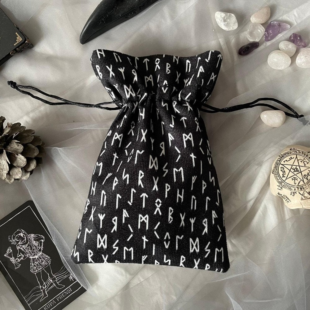 Runic Tarot Bag // Rune Alphabet Tarot Bag // Elder Futhark | Etsy