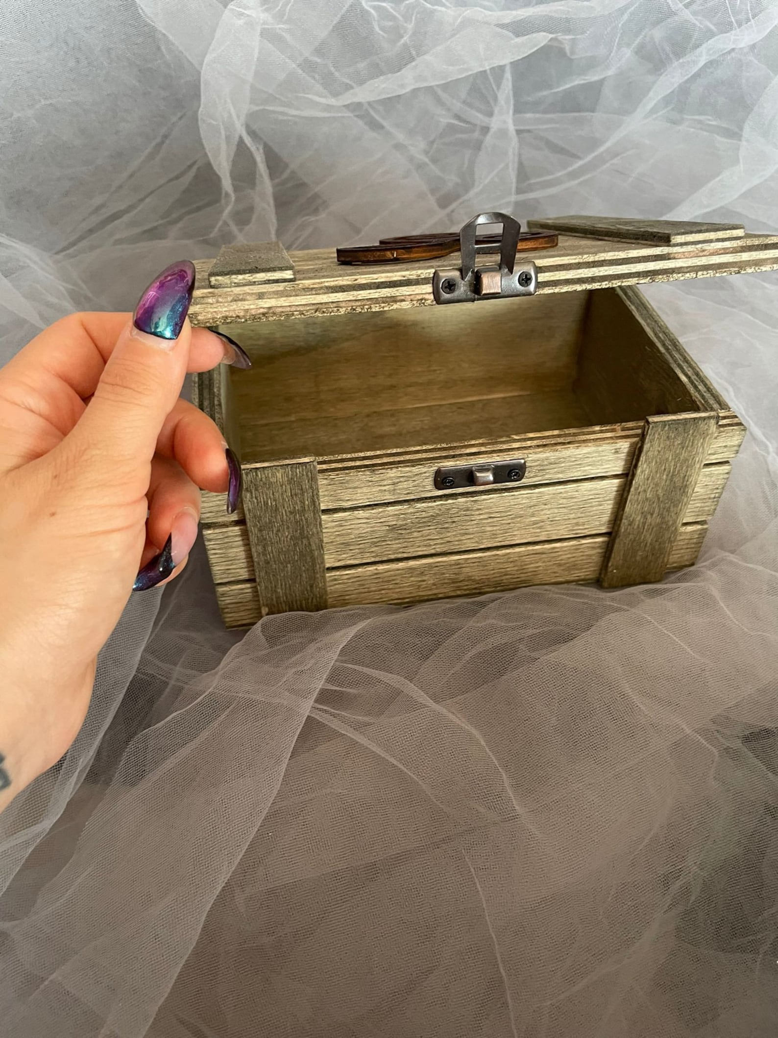 Altar Box With Pentacle Moon Design // Witch Box // Altar Box | Etsy