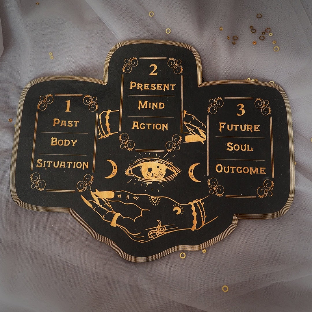 Tarot Spread Board 3 Cards Tarot Reading Board for Three Card Spread - Etsy