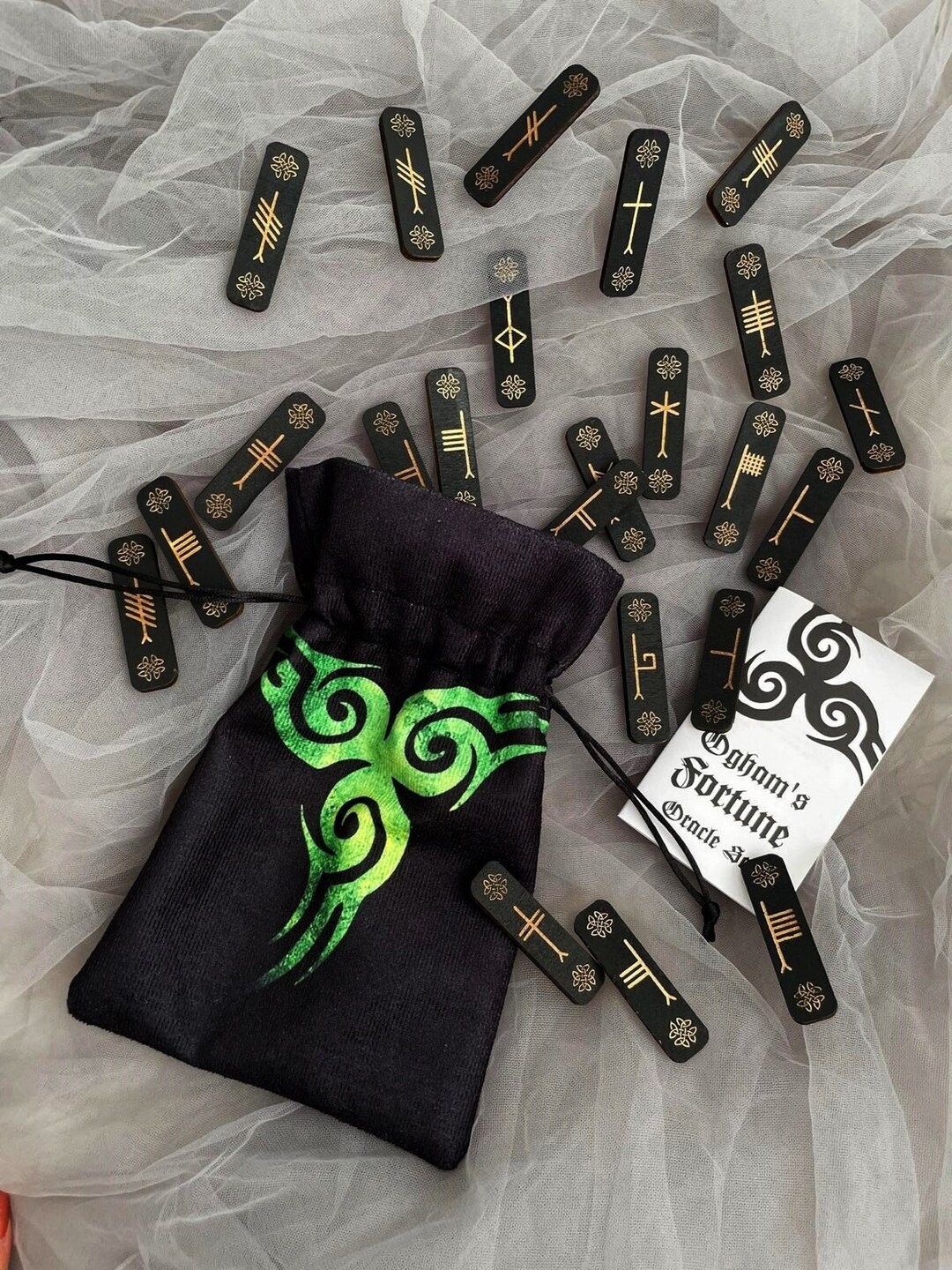 Ogham's Fortune Oracle Set // Ogham Runes // Celtic Runes - Etsy