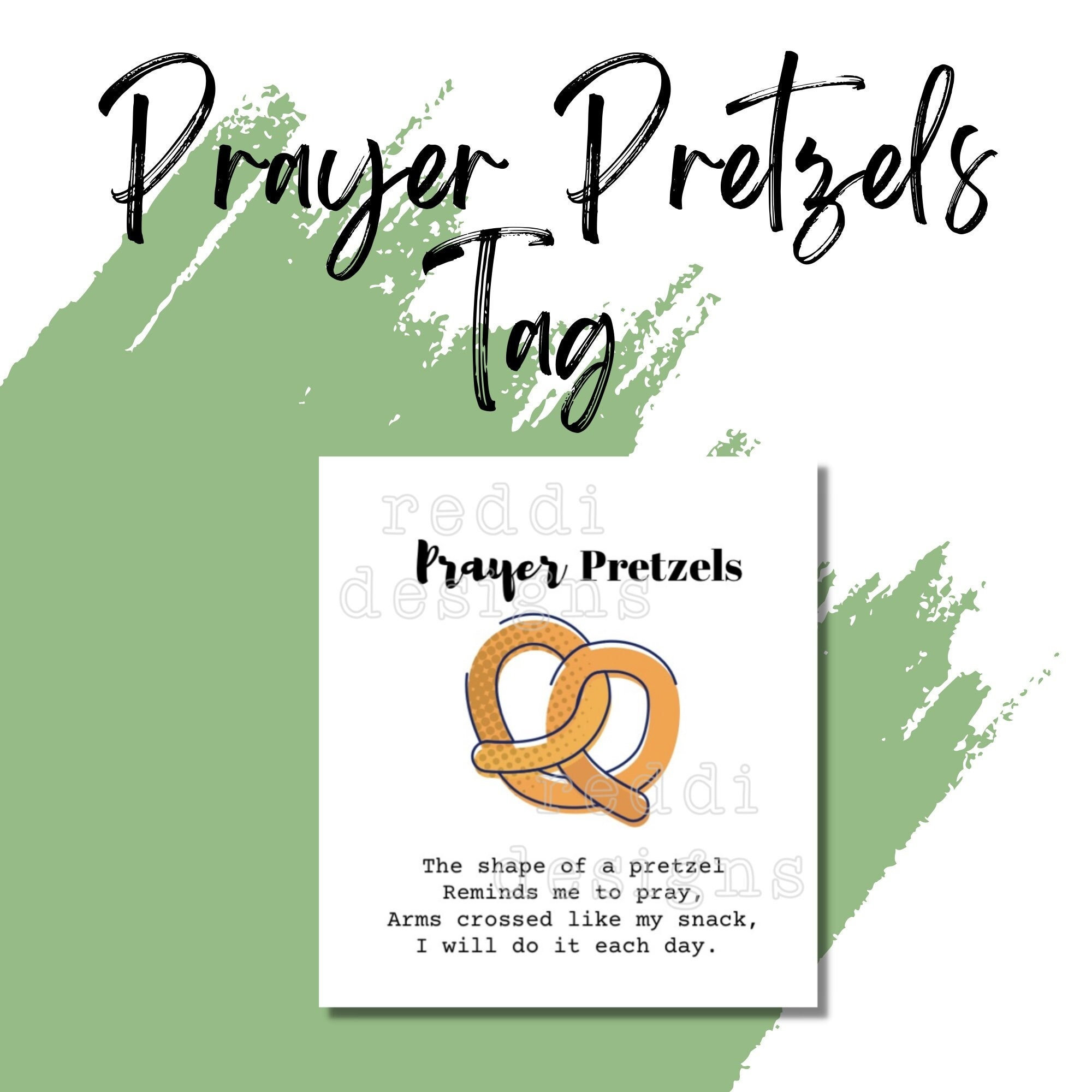 Prayer Pretzels Tag - Etsy