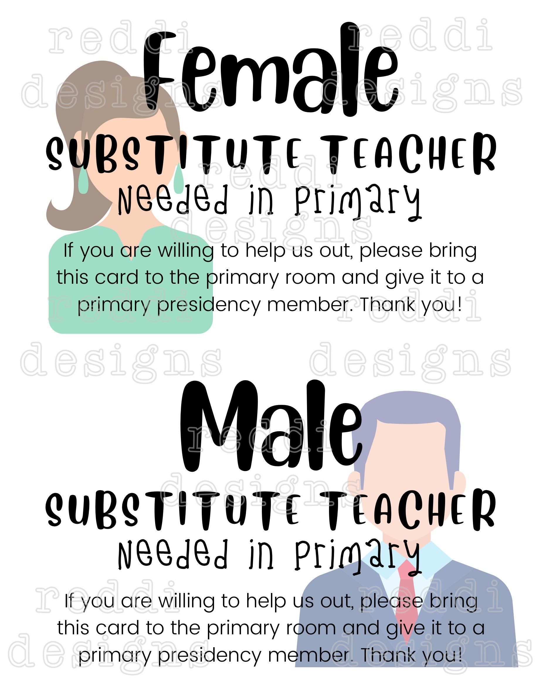 Primary Sub Cards - Etsy