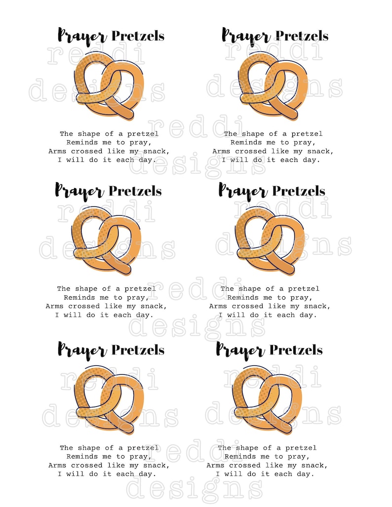 Prayer Pretzels Tag - Etsy