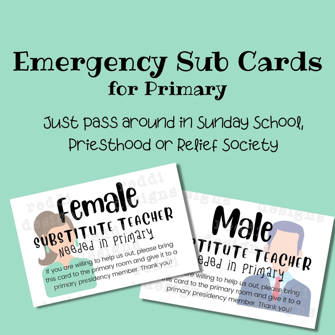 Primary Sub Cards - Etsy
