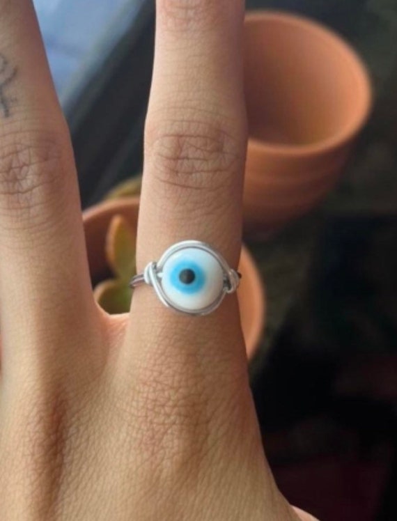 Spooky Halloween Blue Iris Eyeball Ring Y2k Indie Kidcore - Etsy